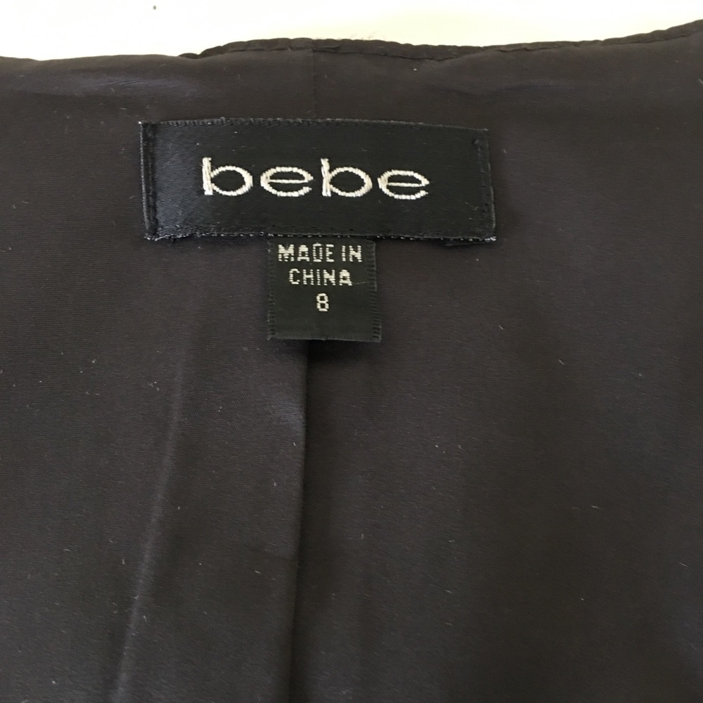 Bebe Leather Wool Corset Dress - Gem